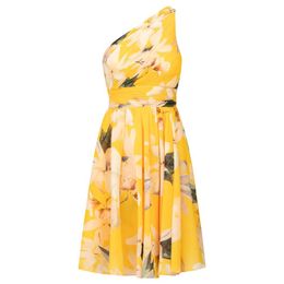 Kraimod Kleid Damen Größe 36 gelb / grün / apricot