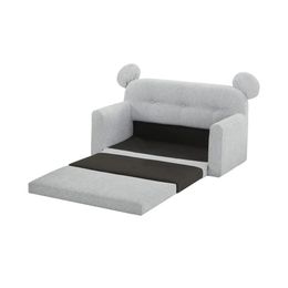 H&ouml;ffner Kinderschlafsofa mit Ohren Puschel grau Ma&szlig;e (cm): B: 112 H: 58 T: 56.0 &raquo; H&ouml;ffner