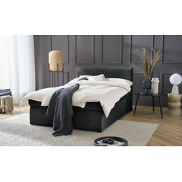 H&ouml;ffner Boxspringbett mit Matratze und Topper H3 Duke schwarz Ma&szlig;e (cm): B: 127 H: 104 &raquo; H&ouml;ffner