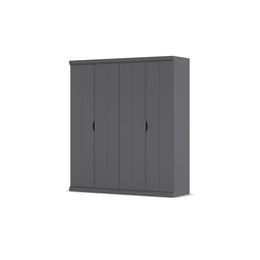 Höffner Kleiderschrank Frieda grau Maße (cm): B: 181 H: 203 » Höffner