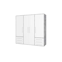 Höffner Kleiderschrank Morley grau Maße (cm): B: 206 H: 200 T: 53.0 » Höffner