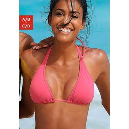 Triangel-Bikini-Top Buffalo "Happy", Damen, Gr. 38, Cup A/B, rosa, Microfaser, Polyamid, unifarben, Bikini-Oberteile, im schlichten Design
