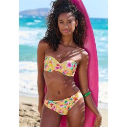Sunseeker Bügel-Bandeau-Bikini-Top »Mila« im floralen Design gelb bedruckt 34 - Cup B Cup B 34 Trendiges Blumen-Design