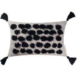 Tom Tailor HOME Dekokissen »Tufted Blobs« natur/champagner/schwarz + gepunktet Bezug: 96% Polyester, 4% Leinen B/L: 30 cm x 50 cm