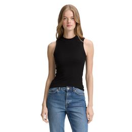Tom Tailor Denim T-Shirt mit Rippstruktur deep black XS (34) XS (34) Shirttop von Tom Tailor Denim