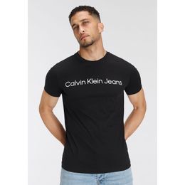 Calvin Klein Jeans T-Shirt »CORE INSTITUTIONAL LOGO SLIM TEE« mit logo-Schriftzug Ck Black M M T-Shirt von Calvin Klein Jeans