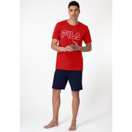 Fila Shorty »MAN JERSEY PYJAMAS« 2-tlg., mit bequemen Shorts, Kurzarm, Logo-Schriftzug RED NAVY M M Herren Pyjama von Fila