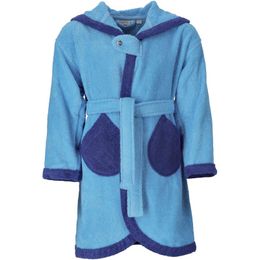 Esprit Kinderbademantel »Little Joy« paradise blue 110/116 Länge: 72 cm Kinderkapuzenmantel mit kontrastfarbigen Einfassungen und Taschen