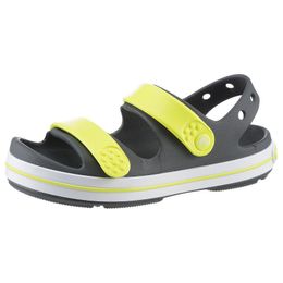 Crocs Badesandale »Crocband Cruiser Sandal« Sommerschuh, Sandalette, Riemchensandale, mit Fersenriemen dunkelgrau-gelb 33 33 Farbenfrohe Sandale...