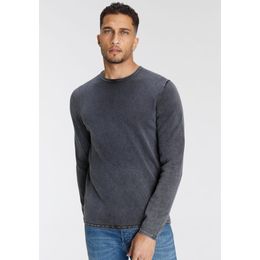 Only & Sons ONLY & SONS Rundhalspullover »OS WASH CREW KNIT CS« dress blues S S Mit ausgewaschenen Kanten