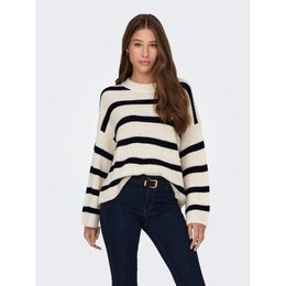 Jacqueline de Yong JDY Strickpullover »JUSTY L/S STRIPE PULLOVER KNT NOOS« Eggnog Stripes:BLACK XXL XXL Gemütlicher Pullover von JDY