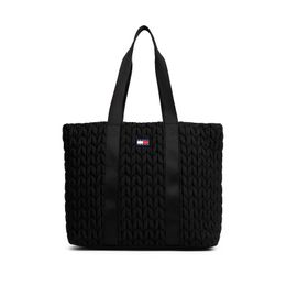 Tommy Jeans Tragetasche »TJW URBAN QUILTED TOTE«, Damen Schultertasche, Umhängetasche mit modischer Zierabsteppung schwarz