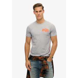 Superdry Rundhalsshirt »VL EMBROIDERED RELAXED TEE« Mid Grey Marl L L Cooles Shirt von Superdry