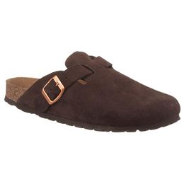 ANISTON SHOES Clog, Hausschuh, Sommerschuh, mit ergonomischem Fußbett - NEUE KOLLEKTION dunkelbraun 36 36 Clog mit verstellbarer Schnalle