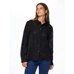 Pieces Spitzenbluse »PCVILDE LS SHIRT WVN NOOS« Black S S Modische Bluse von Pieces