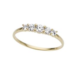 Firetti Goldring »Schmuck Geschenk Gold 333 Memoire Ring« mit Zirkonia (synth.) gelbgoldfarben-kristallweiß 16 Traumhafter Fingerring für Frauen