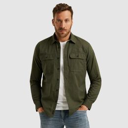 PME-Legend PME LEGEND Langarmhemd &raquo;Long Sleeve Shirt Cotton/linen&laquo; mit Brusttaschen und mit Leinen Olive Night L - N-Gr N-Gr L Hemd langarm von PME Legend