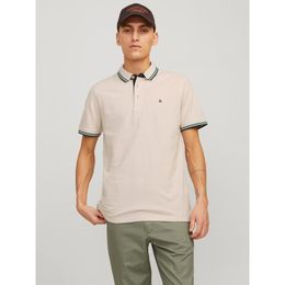 Jack & Jones JACK & JONES Poloshirt »JJEPAULOS POLO SS NOOS« mit Logo Stickerei Moonbeam Detail:PLAY L L Herren-Poloshirt von Jack & Jones