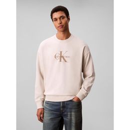 Calvin Klein Jeans Sweatshirt &raquo;LS EU 350TERRY MONOLOGO CN SWTSH&laquo;, Rundhalsausschnitt, regular fit Chalk M M Sweatshirt von Calvin Klein Jeans Menswear