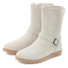 ELBSAND Winterstiefel Boots, Winterstiefelette, Leder, wind- & wasserabweisende Tex-Membran beige 35 35 Winterboots aus hochwertigem Leder