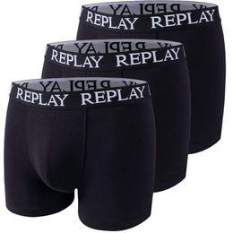 Replay Boxershorts »BOXER Style 01/C Basic Cuff Logo 3pcs Box« Packung, 3er-, mit Logoschriftzug am elastischen Bund schwarz XXL XXL Replay...