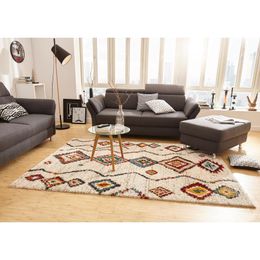 Hanse Home Hochflor-Teppich »Geometric« rechteckig 30 mm Höhe Shaggy, Flokati, Boho Design, Weich, Flauschig, Geometrisches Muster creme...