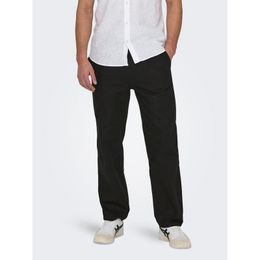 Only & Sons Only & Sons Herren ONLY & SONS Trainingshose &raquo;ONSSINUS LOOSE 0007 COT LIN PANT NOOS&laquo; schwarz L, N-Gr