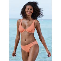 Venice Beach Bügel-Bikini-Top »Lucky«, aus gerippter Strukturware lachs 38 - Cup C Cup C 38 Trendige Unifarbe