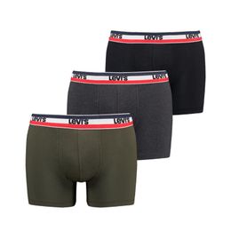 Levi's LEVI'S Boxershorts »LEVIS MEN SPRTSWR LOGO BOXER BRIEF 3P« Packung, 3er Pack, mit breitem Logobund khaki XL XL Herrenunterhose von Levi's