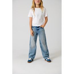 KIDS Only 5-Pocket-Jeans »KOGELLA MW WIDE TAI518 DNM NOOS« Light Blue Denim 158 - N-Gr N-Gr 158 Wide Fit Jeans von KIDS Only für Mädchen