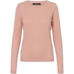Véro Moda VERO MODA Rundhalspullover »VMCARE STRUCTURE LS O-NECK BLOUSE« aus Bio-Baumwolle misty rose L L Klassischer Pullover von VERO MODA