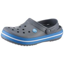 Crocs Clog »Crocband« Sommerschuh, Gartenschuh, Poolslides, mit farbiger Laufsohle grau-blau 48 48 Praktischer schwenkbarer Fersenriemen