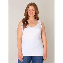 Base Level Curvy Damen Tanktop in gro&szlig;en Gr&ouml;&szlig;en wei&szlig; 48