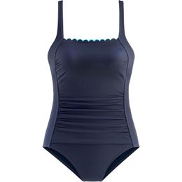 Lascana Damen Badeanzug, navy-t&uuml;rkis, Gr&ouml;&szlig;e 42B