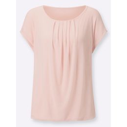 WITT Damen Blusenshirt mit elastischem Saum, ros&eacute;, Gr&ouml;&szlig;e 40