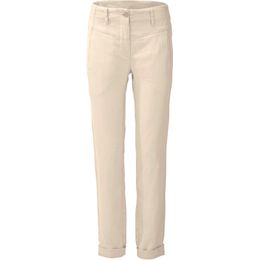 Heine Witt Damen Leinenhose mit L&auml;ngsn&auml;hten, beige, Gr&ouml;&szlig;e 48