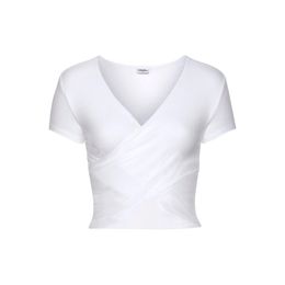 Buffalo Damen Kurzarmshirt, wei&szlig;, Gr&ouml;&szlig;e 40/42