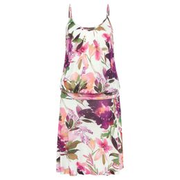Beachtime by Lascana Damen Jerseykleid, wei&szlig; bedruckt, Gr&ouml;&szlig;e 38