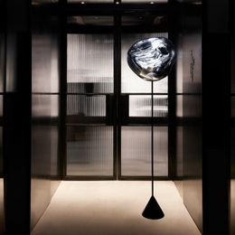 Tom Dixon Melt Stehleuchte, LED, MES01CH+CONF04BKUN+LEDFC01UN, MES01CH-FUN04M1