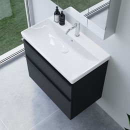 Villeroy & Boch Villeroy & Boch Avento Waschtisch, evineo ineo4 Unterschrank B: 80 cm, 2 Ausz&uuml;ge, mit Griff,, 41568001+BE0809BM,