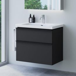 evineo ineo4 Unterschrank B: 78 cm, 2 Ausz&uuml;ge, mit Griff, f&uuml;r Villeroy & Boch Avento & Subway 3.0 Waschtisch,, BE0809BM,
