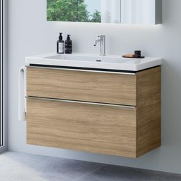 evineo ineo4 Unterschrank B: 98 cm, 2 Ausz&uuml;ge, mit Griff, f&uuml;r Villeroy & Boch Avento & Subway 3.0 Waschtisch,, BE0810OA,