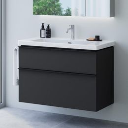 evineo ineo4 Unterschrank B: 98 cm, 2 Ausz&uuml;ge, mit Griff, f&uuml;r Villeroy & Boch Avento & Subway 3.0 Waschtisch,, BE0810BM,