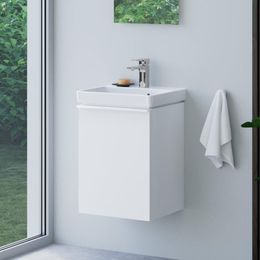 evineo ineo4 Unterschrank B: 43 cm, 1 T&uuml;r links, mit Griff, f&uuml;r Villeroy & Boch Avento Handwaschbecken,, BE0802WM,