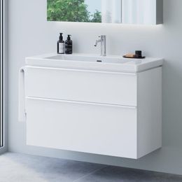 evineo ineo4 Unterschrank B: 98 cm, 2 Ausz&uuml;ge, mit Griff, f&uuml;r Villeroy & Boch Avento & Subway 3.0 Waschtisch,, BE0810WM,