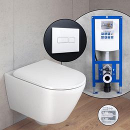 Duravit Plinero Komplett-SET Wand-WC mit neeos Vorwandelement,, 45970920A1+16601WH#SET,