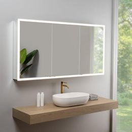 rivea Dia Spiegelschrank B: 160 cm mit 3 T&uuml;ren, mit umlaufender Beleuchtung, BR0541MI,