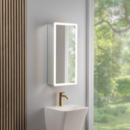 rivea Dia Spiegelschrank B: 40 cm mit 1 T&uuml;r Anschlag links, mit Beleuchtung, BR0534MI,