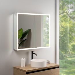 rivea Dia Spiegelschrank B: 100 cm mit 2 T&uuml;ren, mit umlaufender Beleuchtung, BR0538MI,
