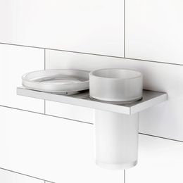 Viverso x add Seifenschale und Zahnputzbecher mit Wandhalter, VU9300XX+VU5000XX+VA1401CR,